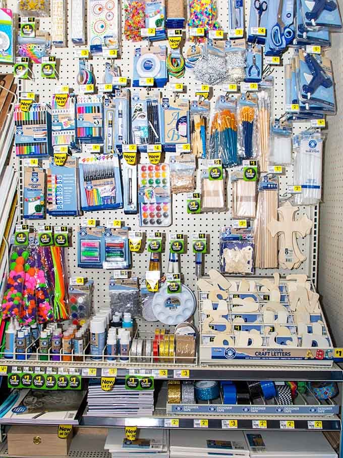 Craft supplies organized like a Pinterest board come to life, ready to unleash your inner Martha Stewart affordably.