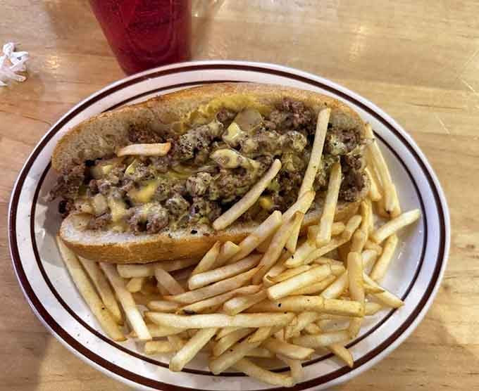 That Philly cheesesteak with golden fries proves Pennsylvania knows how to honor its own culinary legends beautifully.