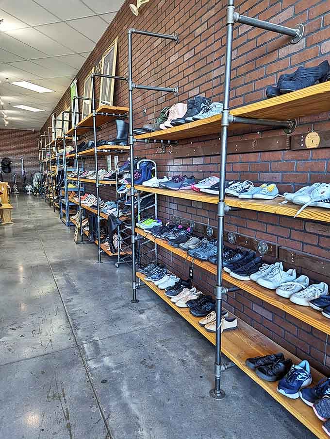 Shoe paradise stretches as far as the eye can see. From barely worn sneakers to dress shoes, your next favorite footwear awaits at a fraction of retail.
