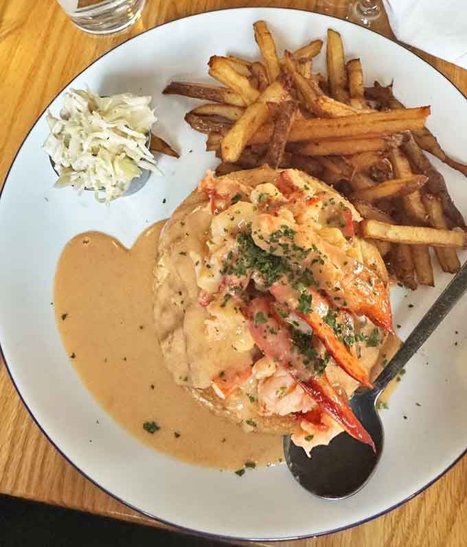 Behold the Lobster Bomb: half a pound of sweet crustacean glory that'll make you question every sandwich before.