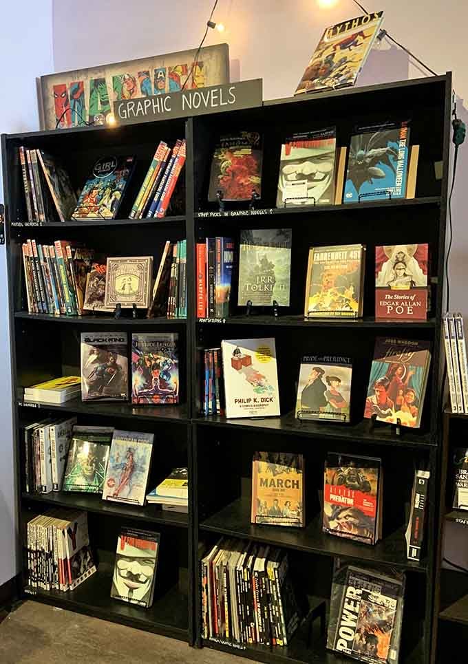 From Batman to Tolkien, the graphic novel section offers visual storytelling that proves sometimes pictures and words create perfect harmony.