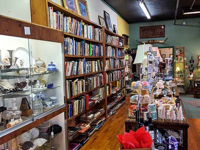 Books line the shelves like old friends waiting to share their stories with someone who'll appreciate them.