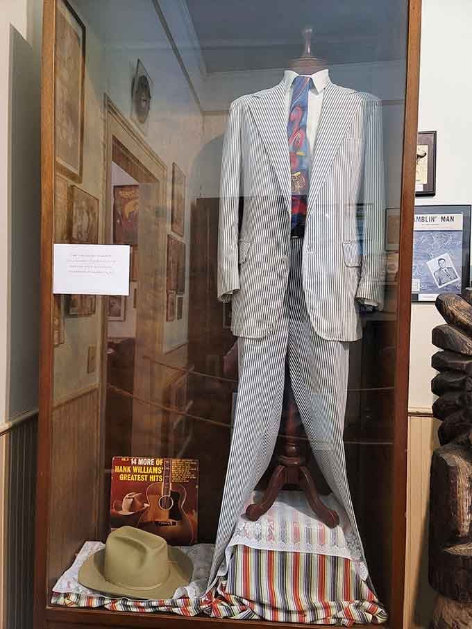 A seersucker suit that once graced the stage&mdash;proof that Hank knew style mattered as much as substance.