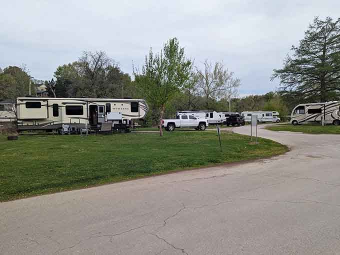 RV camping with a view of historic Hermann beats any highway rest stop by about a thousand miles.