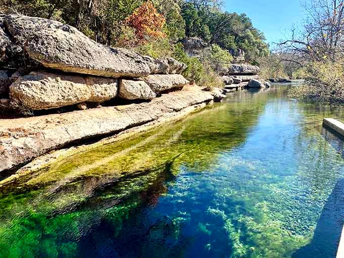 This is what happens when Mother Nature decides to create her own infinity pool in the limestone.