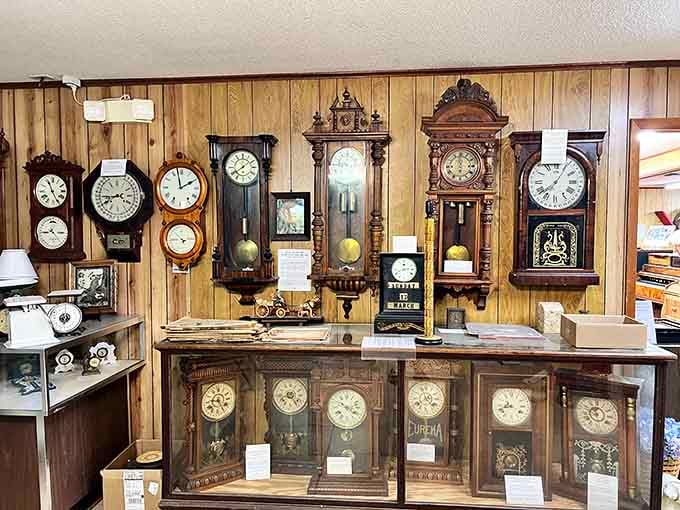 Wall-to-wall vintage clocks that'll make any timepiece enthusiast weak in the knees with joy.