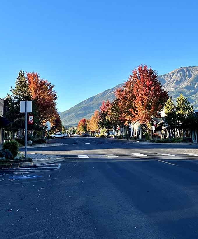 Fall in Joseph means the trees compete with the mountains for your attention, and somehow everybody wins this contest.