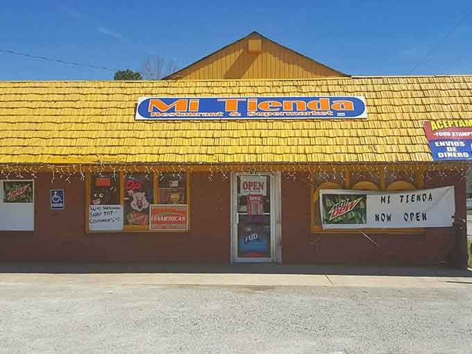 Bright yellow walls practically shout "bienvenidos" louder than any welcome mat ever could manage.
