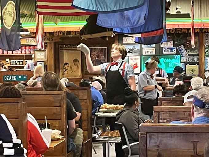 Watch closely because that server has better aim than most major league pitchers you've seen.