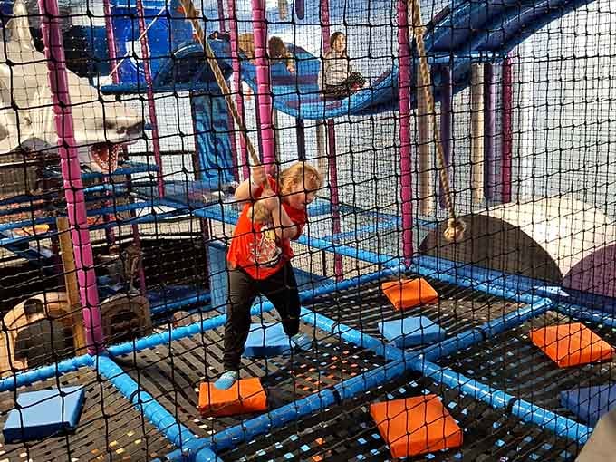 Foam stepping pads turn the floor into lava, making childhood imagination suddenly very literal and delightful.