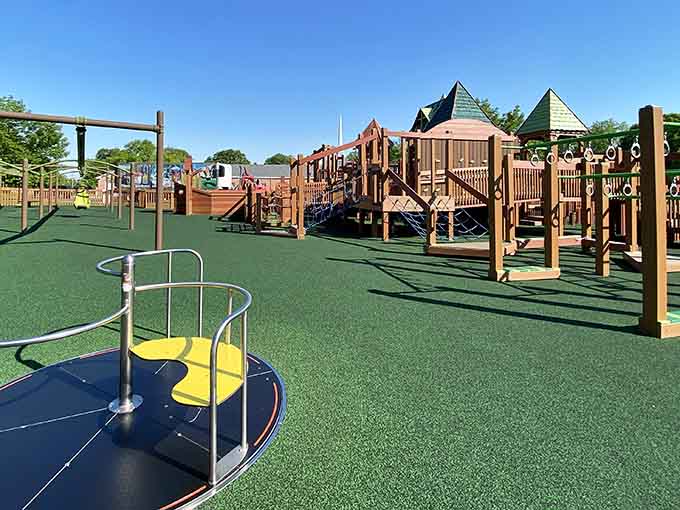 This playground setup is so elaborate, kids might actually forget their tablets exist for five minutes.