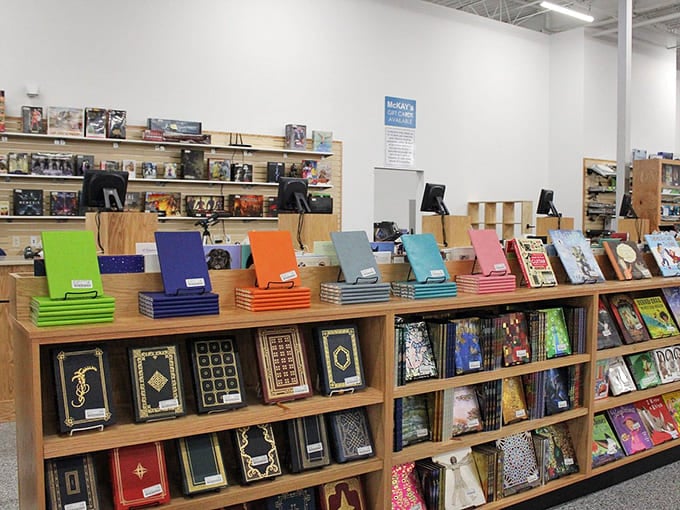 Colorful journals and specialty books create an Instagram-worthy display that bookworms dream about in their sleep.