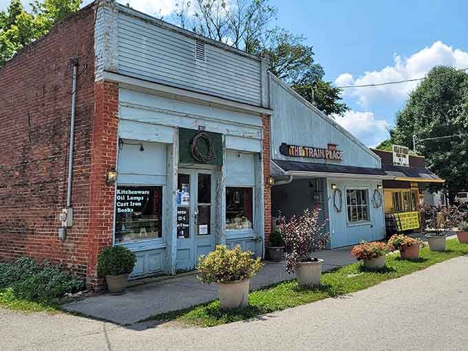 A train-themed store in a historic town? It's like nostalgia opened a retail location and started accepting credit cards.