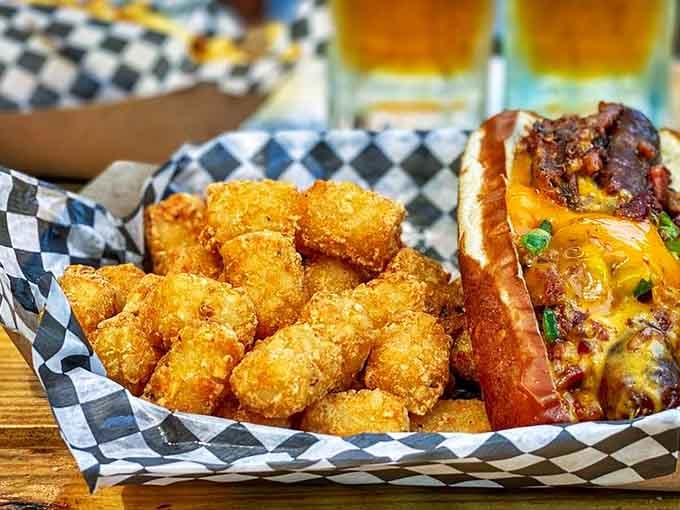 Golden, crispy tater tots that prove sometimes the simplest pleasures are the ones worth writing home about.