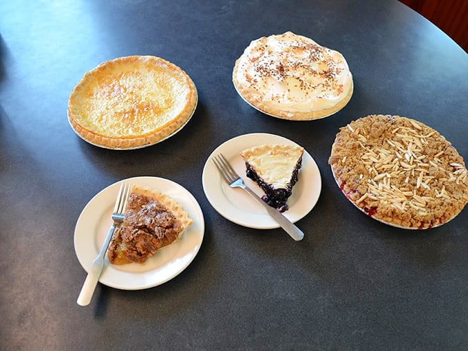 When you can't decide on just one pie, the solution is obvious: sample them all and regret nothing.