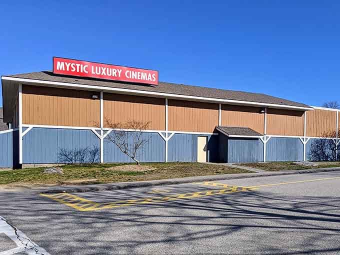 Mystic Luxury Cinemas stands ready to deliver popcorn and blockbusters in proper coastal Connecticut style.