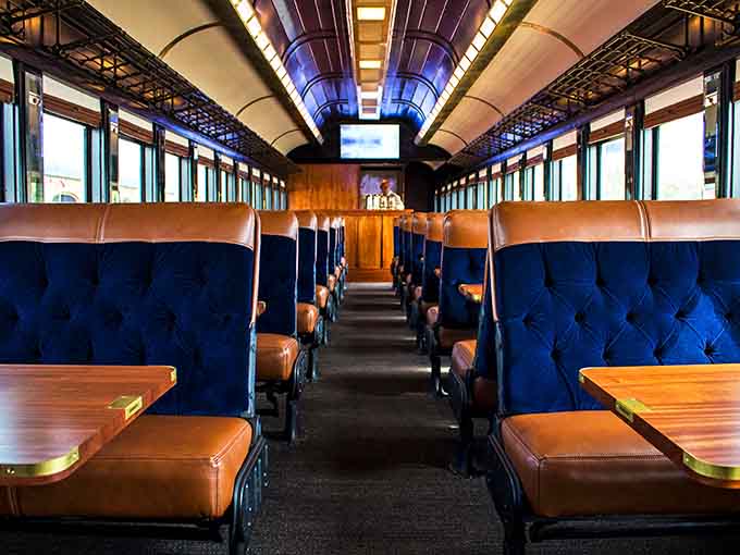Step inside to find leather booths and polished wood that would make even Orient Express passengers a little jealous.