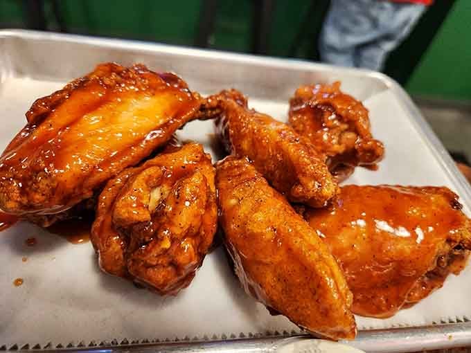 Golden, glossy, and glistening with sauce, these wings look like they belong in a food magazine.