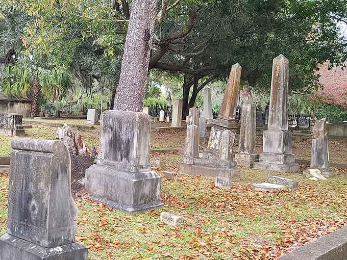 Rows of headstones create their own neighborhood where residents never complain about the view or the neighbors.