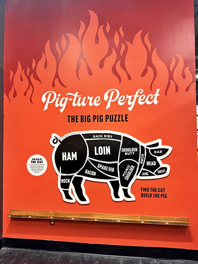"Pig-ture Perfect" indeed! This playful diagram turns pork education into an art form, proving that learning about meat cuts can be both informative and deliciously punny.
