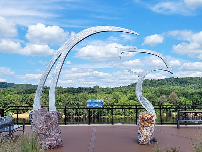 The Riverwalk Park overlook offers front-row seats to nature's greatest winter show, no ticket required.