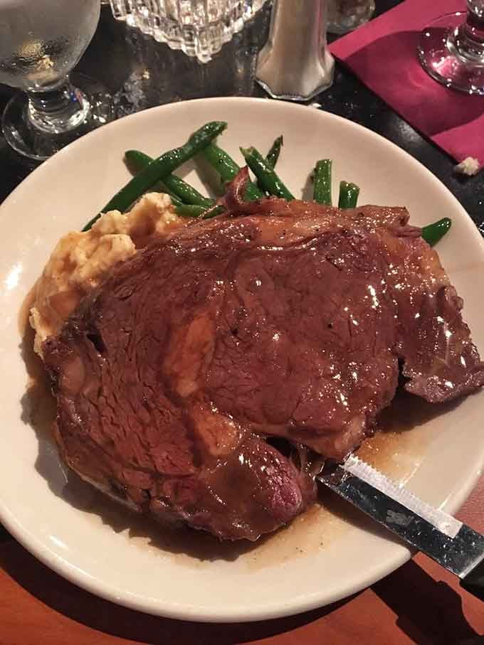 This isn't just prime rib; it's a masterclass in meat. The kind of dish that makes conversation stop and eyes close in appreciation.