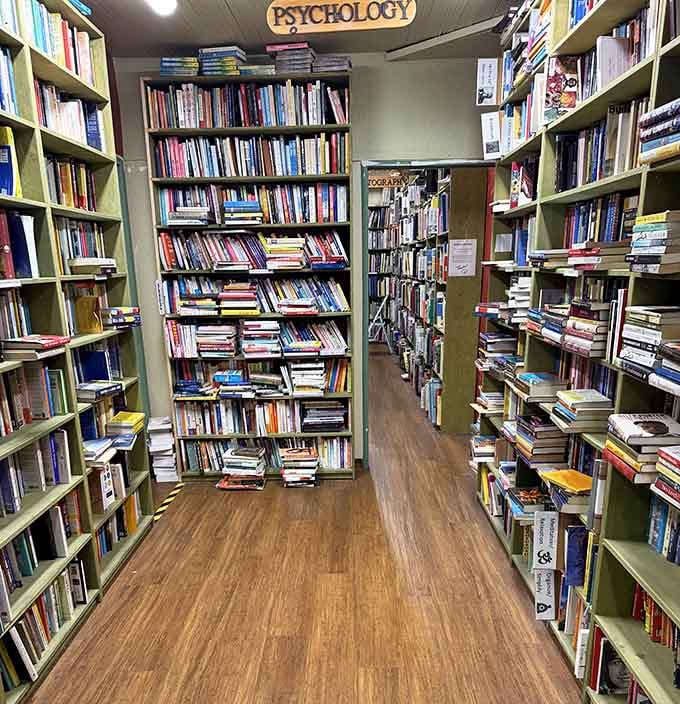 The psychology section alone could keep Freud busy for years, assuming he wasn't too busy analyzing his own book-buying habits.