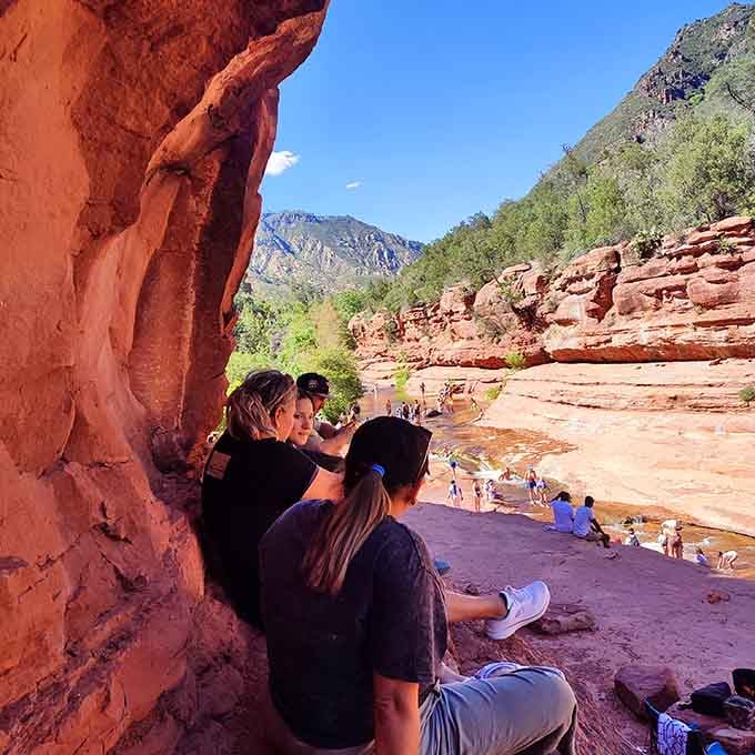 When the red rocks glow at dusk, even the most camera-shy visitors become amateur photographers chasing that perfect shot.