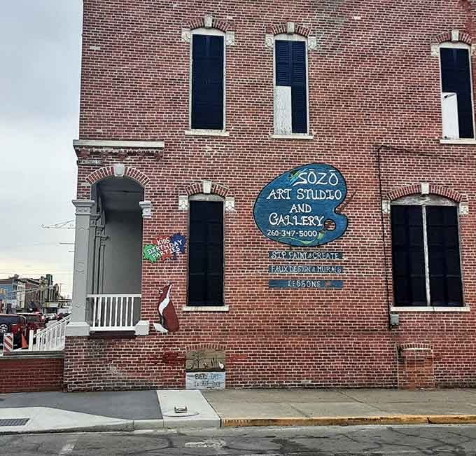 SOZO Art Studio brings creative energy to downtown, housed in a brick building with more character than most.