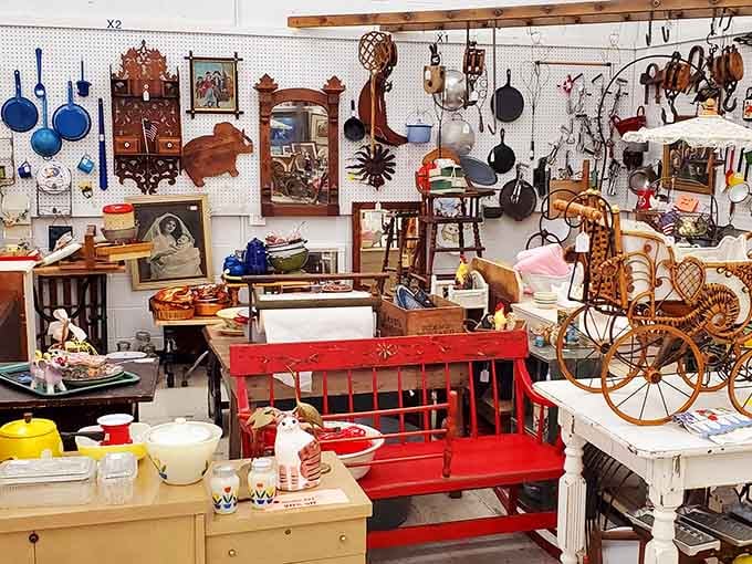 This eclectic collection looks like someone raided every interesting attic in Western New York and displayed the best finds.