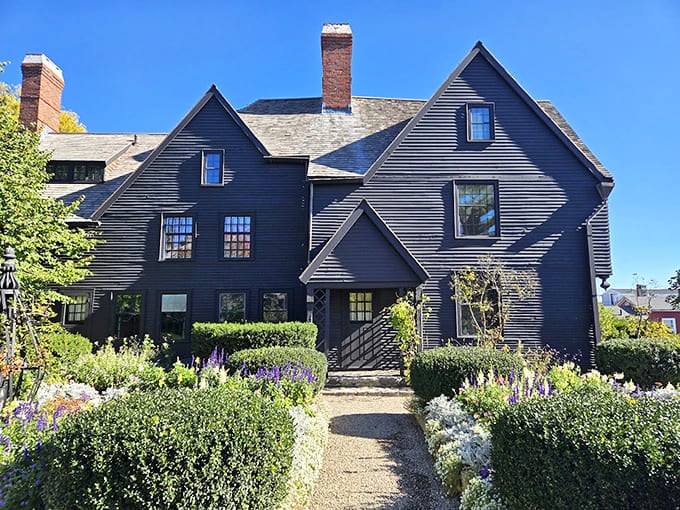 The House of the Seven Gables rises dark and mysterious, proving Hawthorne knew how to pick atmospheric real estate.