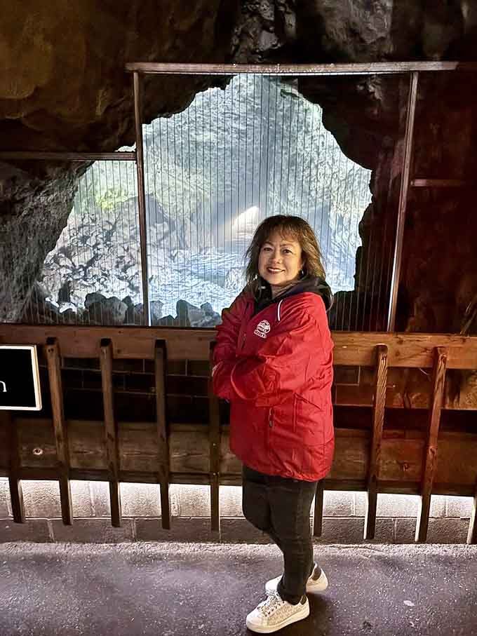 When the cave opening frames the Pacific perfectly, you've found your new screensaver moment.