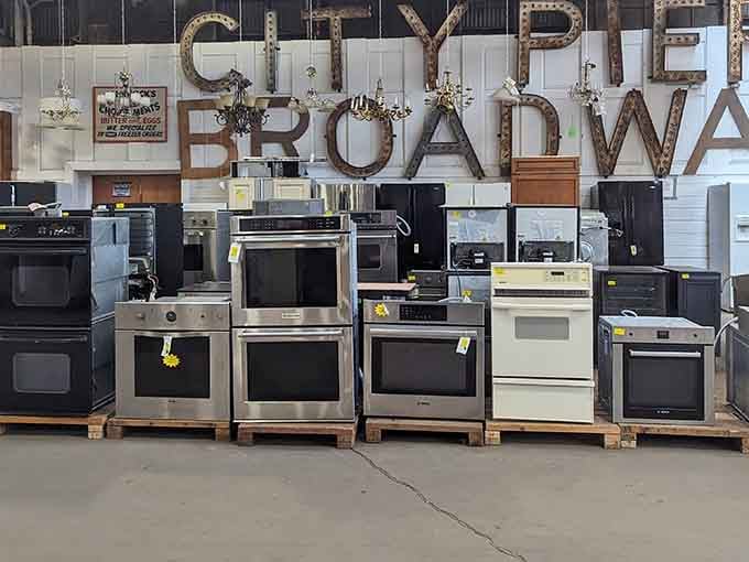 Enough ovens and stoves to outfit a small restaurant, or one very ambitious home cook's dream kitchen.