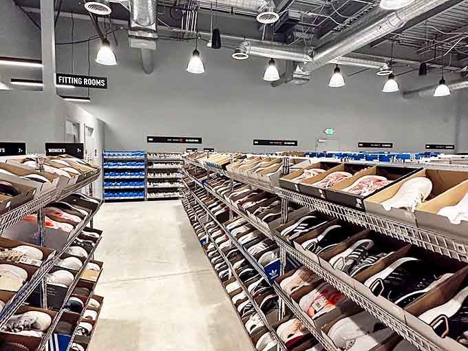 Shoe paradise where organization meets temptation. Like a library of footwear where checking out requires a credit card instead of a library card.