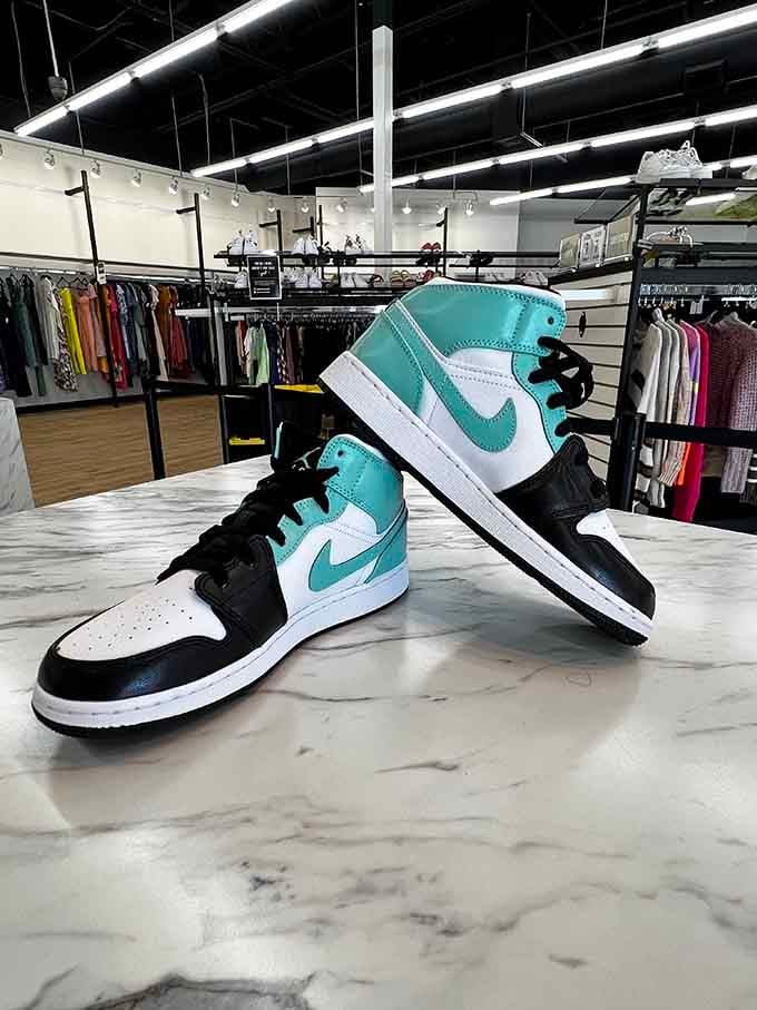 These mint-and-black Jordans aren't just shoes&mdash;they're conversation pieces waiting to elevate your street cred without elevating your debt.