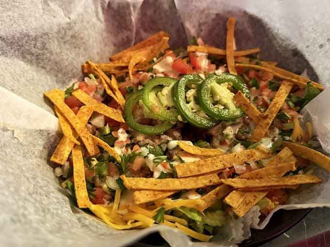 This taco salad arrives piled high with fresh jalape&ntilde;os, proving healthy eating doesn't mean sacrificing flavor or fun.