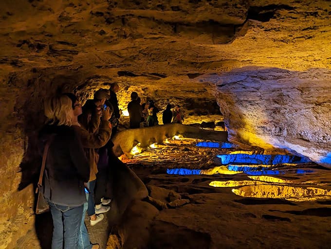 Delicate formations hang like nature's own art installation, proving patience really does create something extraordinary.