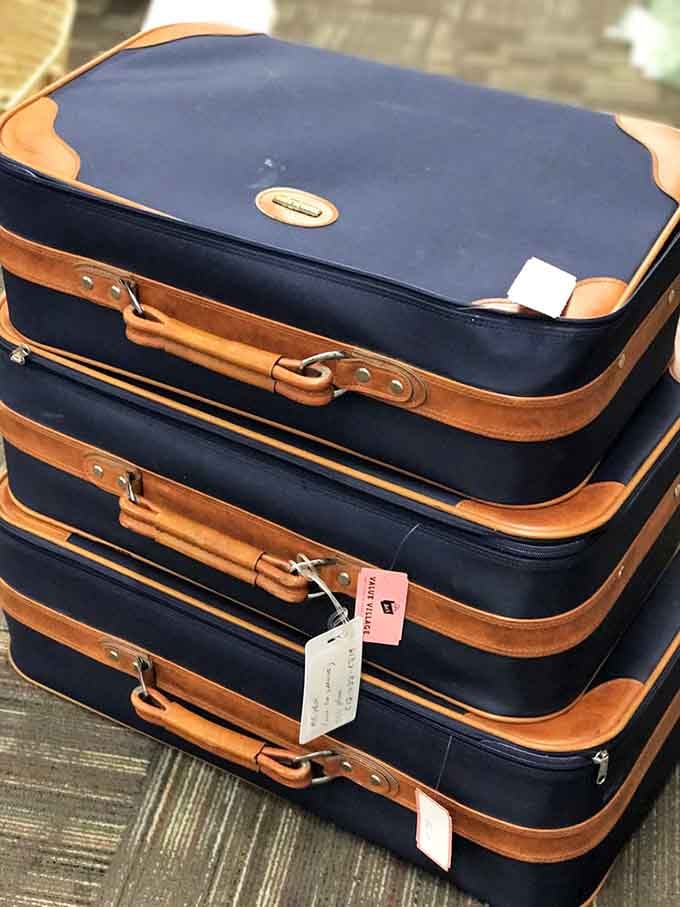 These vintage suitcases are begging for a second life as stylish home decor or actual luggage for your next adventure.