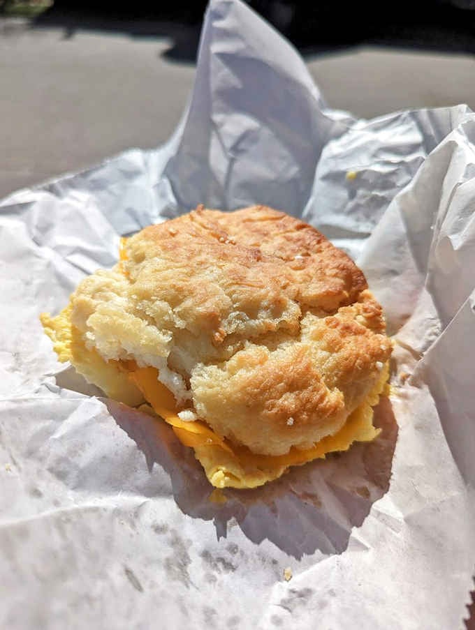 Behold the breakfast sandwich that launched a thousand road trips, complete with egg, cheese, and pure satisfaction.