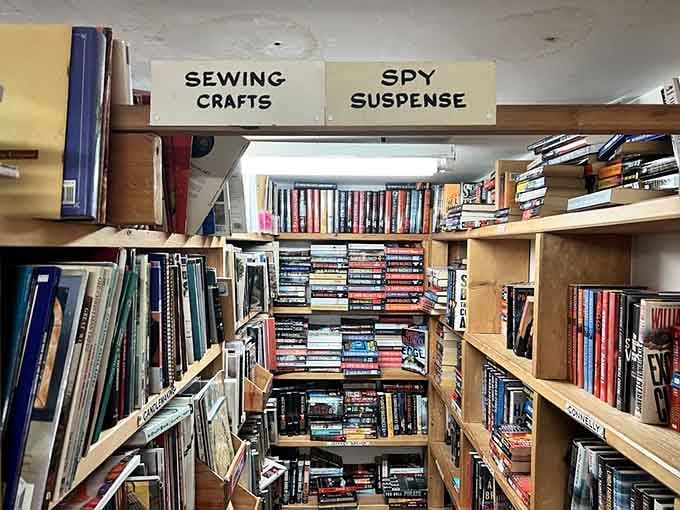 When sewing crafts share shelf space with spy thrillers, you know you've found a truly eclectic collection.