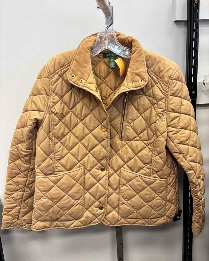 This Ralph Lauren quilted jacket whispers "Connecticut country club" but shouts "smart shopper." Fall fashion that doesn't require falling credit limits.