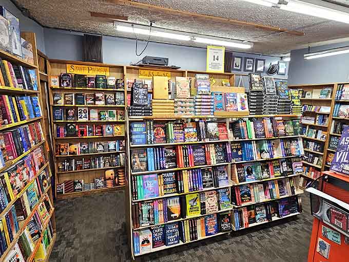 Room after glorious room of books, like someone turned a choose-your-own-adventure story into actual architecture.