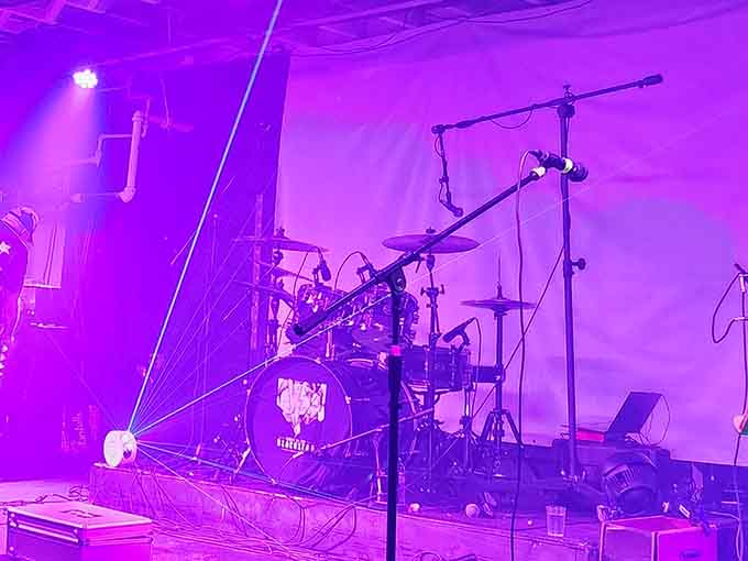 Live music and purple lighting prove that goth culture knows how to throw a proper party any night.