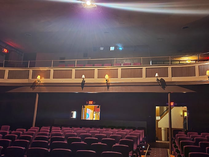 Inside The Palace Theater, vintage charm meets community spirit, where popcorn costs less than your therapy copay.