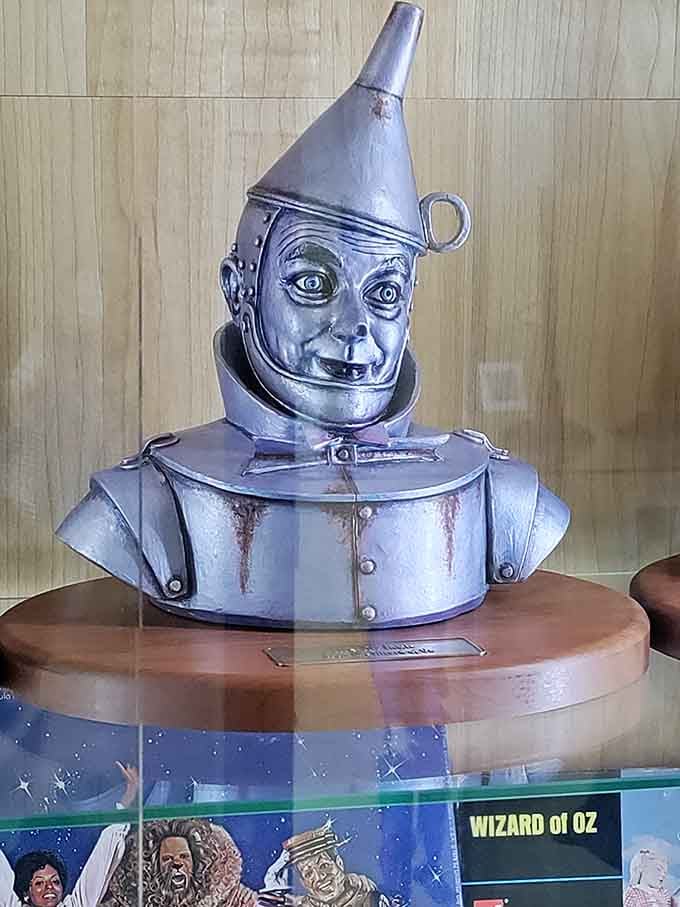 The Tin Man's metallic gaze reminds us that hearts come in all shapes, sizes, and materials.