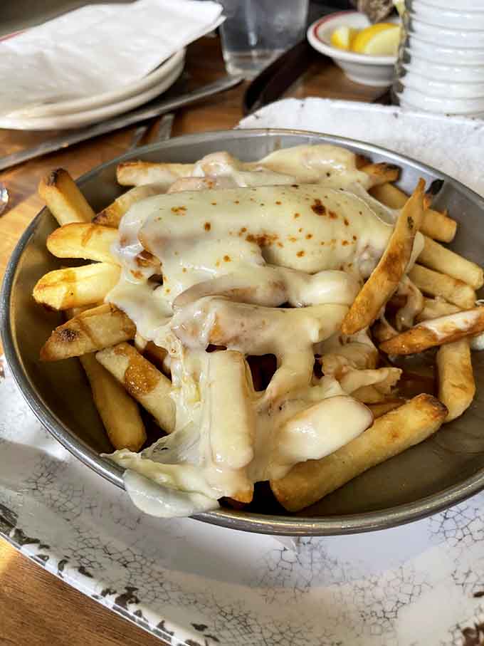 Golden, crispy, and ready for their gravy bath&mdash;these fries know exactly what they're destined to become.