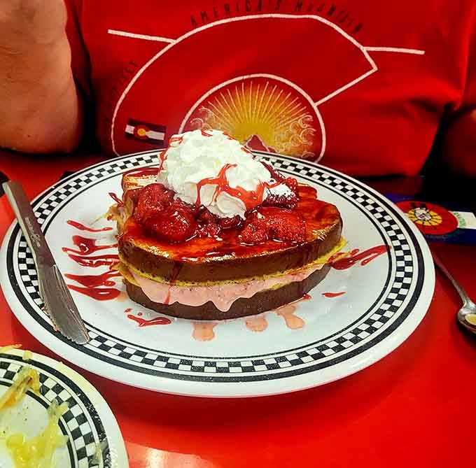 This isn't just French toast &ndash; it's a sweet, berry-topped masterpiece that makes you question why you'd ever settle for ordinary breakfast again.
