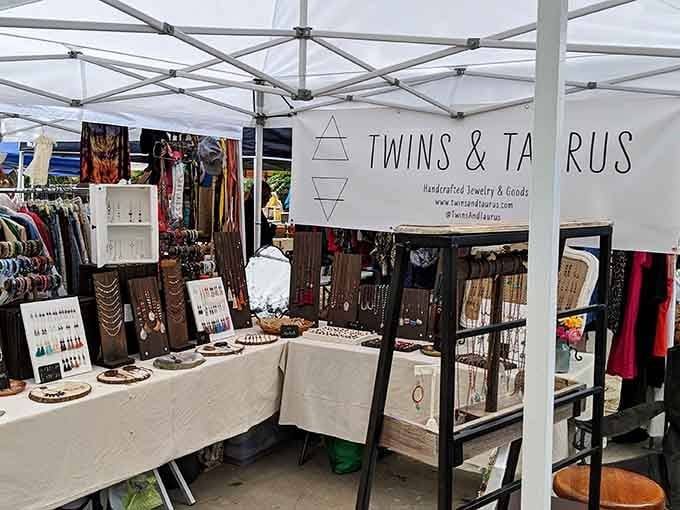 Even the outdoor vendors bring their A-game, turning a parking lot into a treasure trove of handcrafted finds.