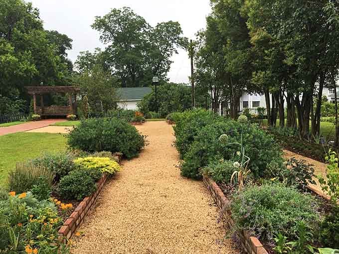 The Piedmont Physic Garden offers walking paths through carefully tended beds where nature and design shake hands quite nicely.