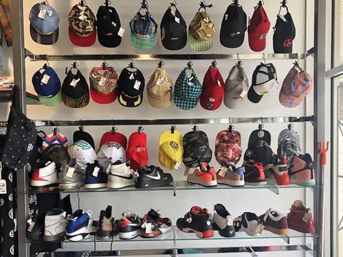 Baseball caps creating a rainbow of style options, because everyone needs the perfect hat for their personality.